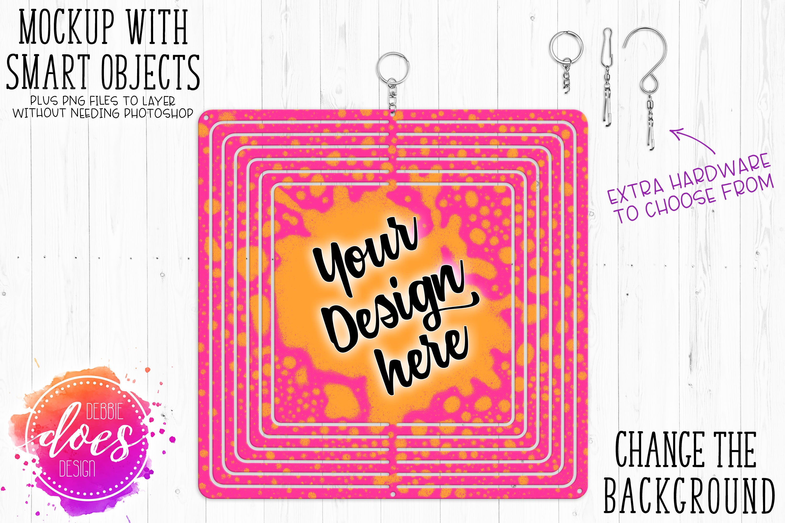 Square Wind Spinner Mockup with Smart Object– Debbie Does Design